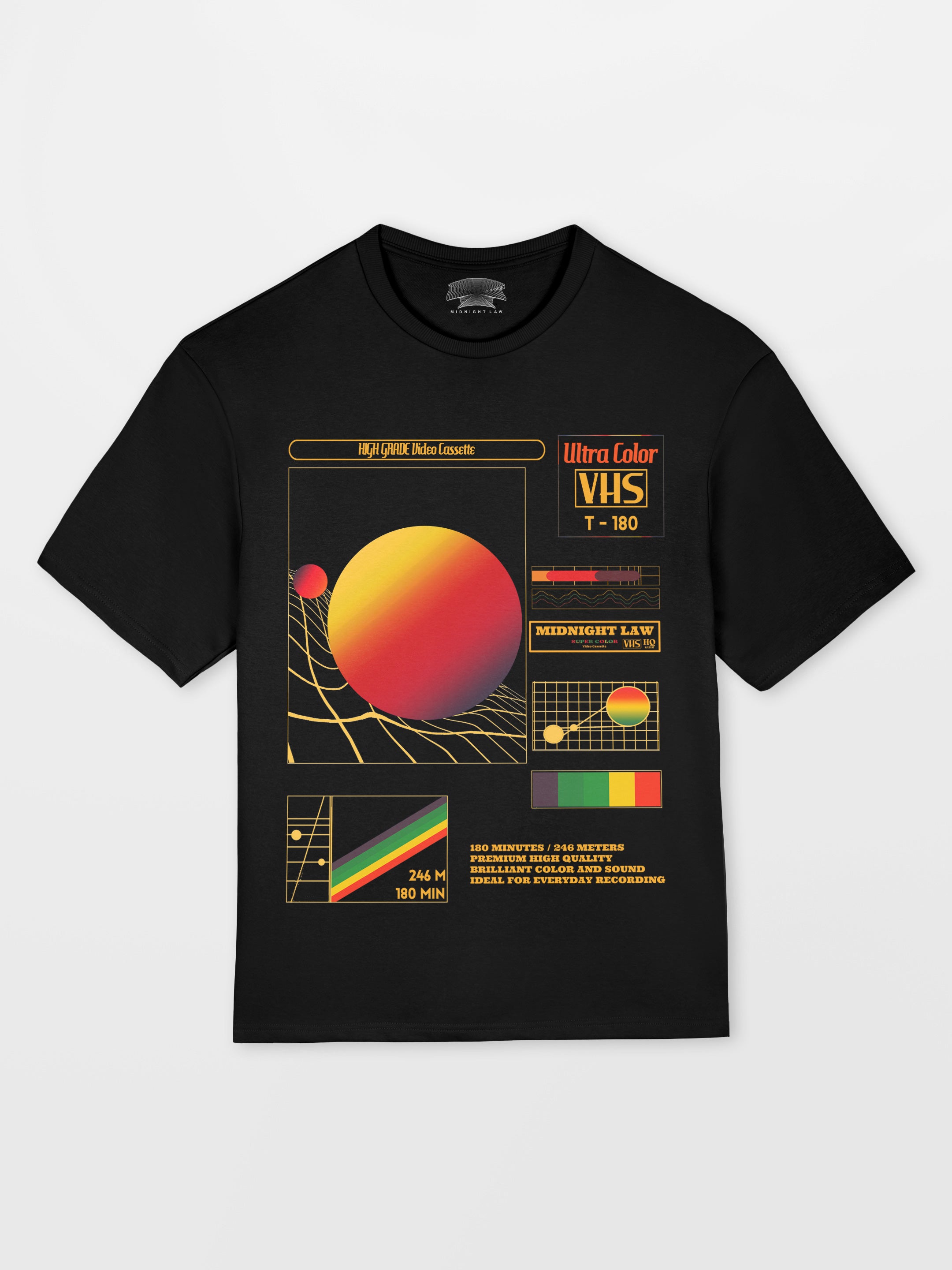 VHS Heavyweight Oversized T-Shirt [Unisex] - 280 GSM Midnight LAW - Midnight LAW India