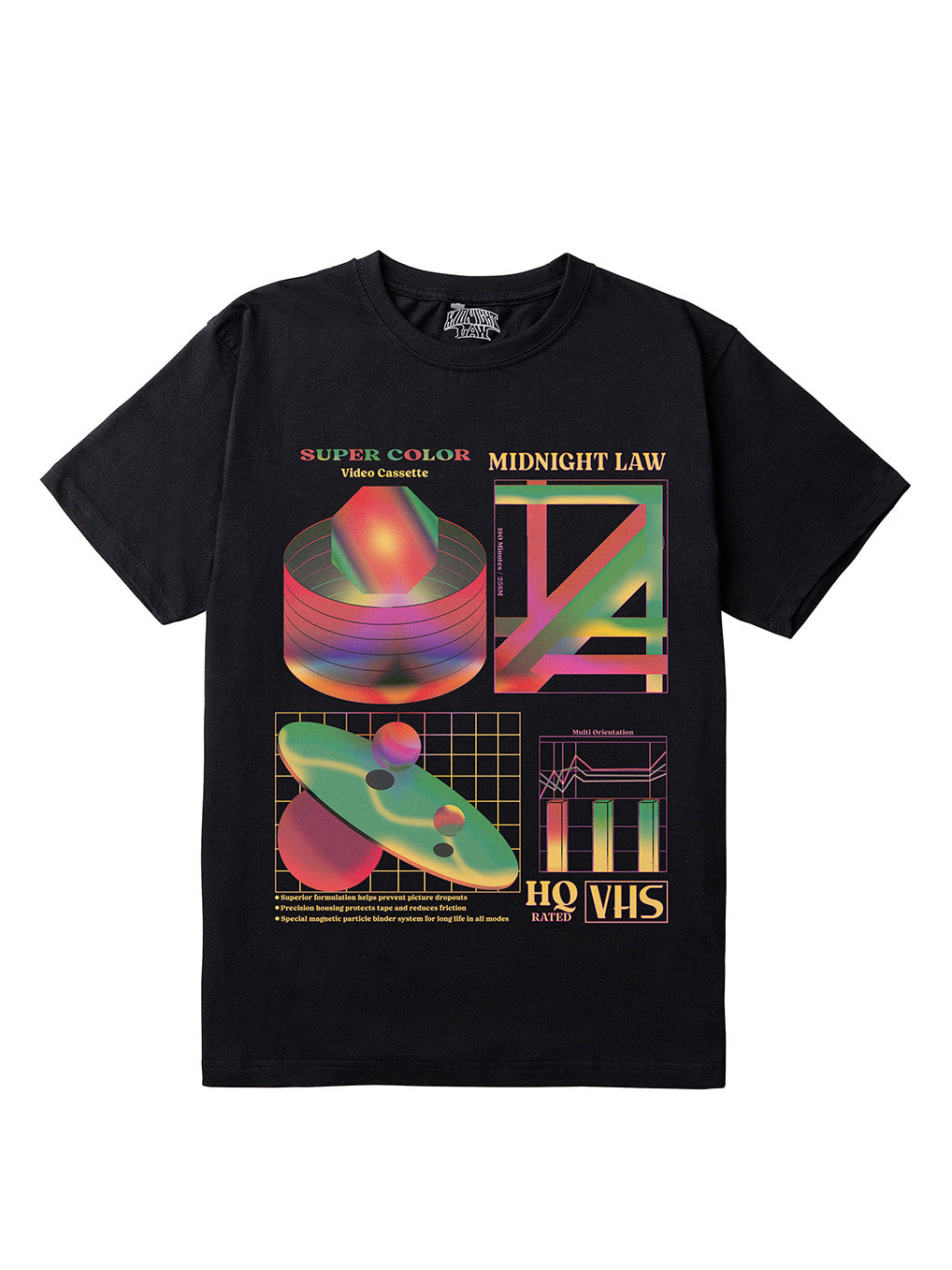 80s VHS Regular Fit T-Shirt - Midnight LAW India