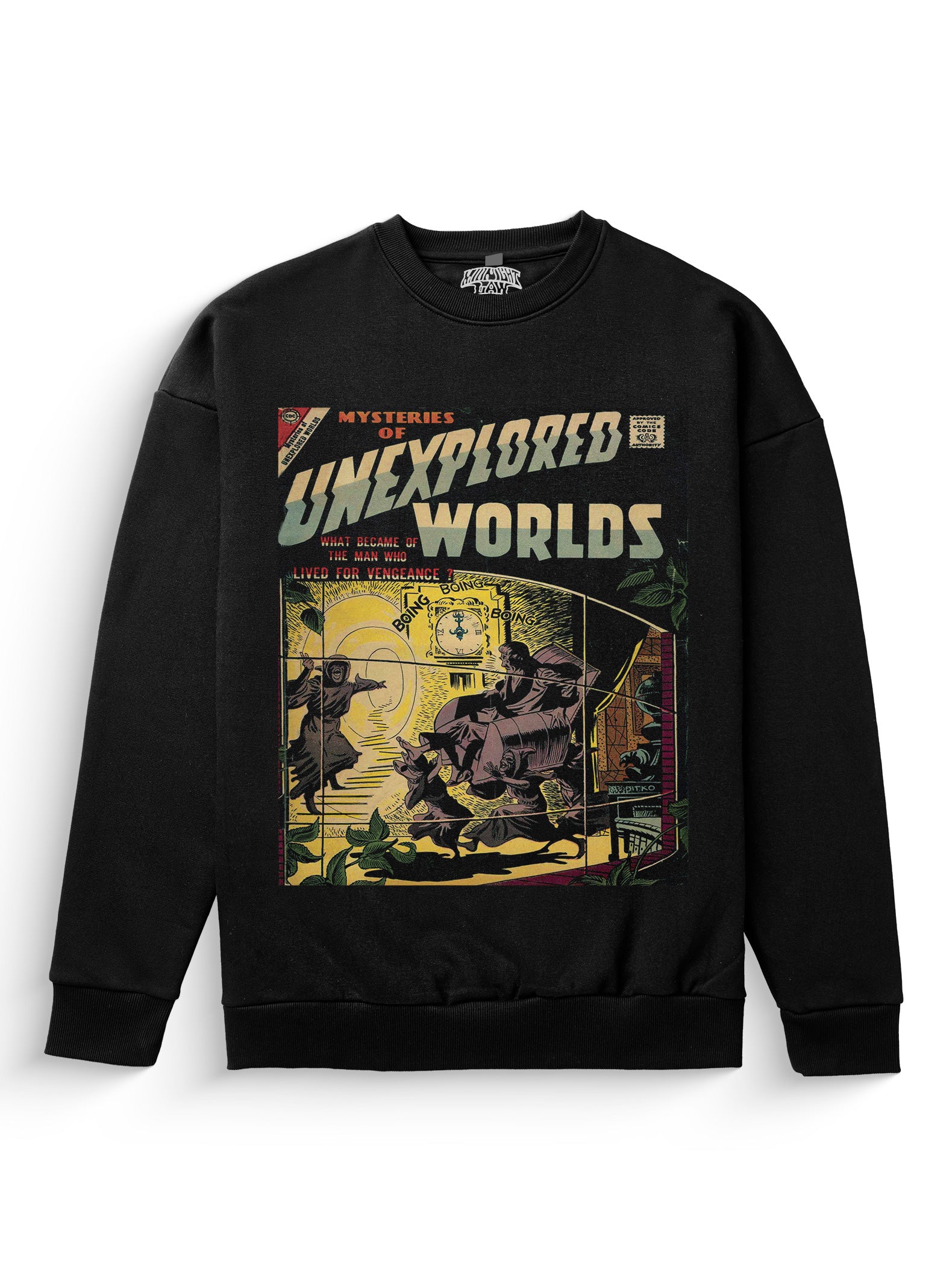 Unexplored Worlds Heavyweight Sweatshirt [Unisex] - 400 GSM Midnight - Midnight LAW India