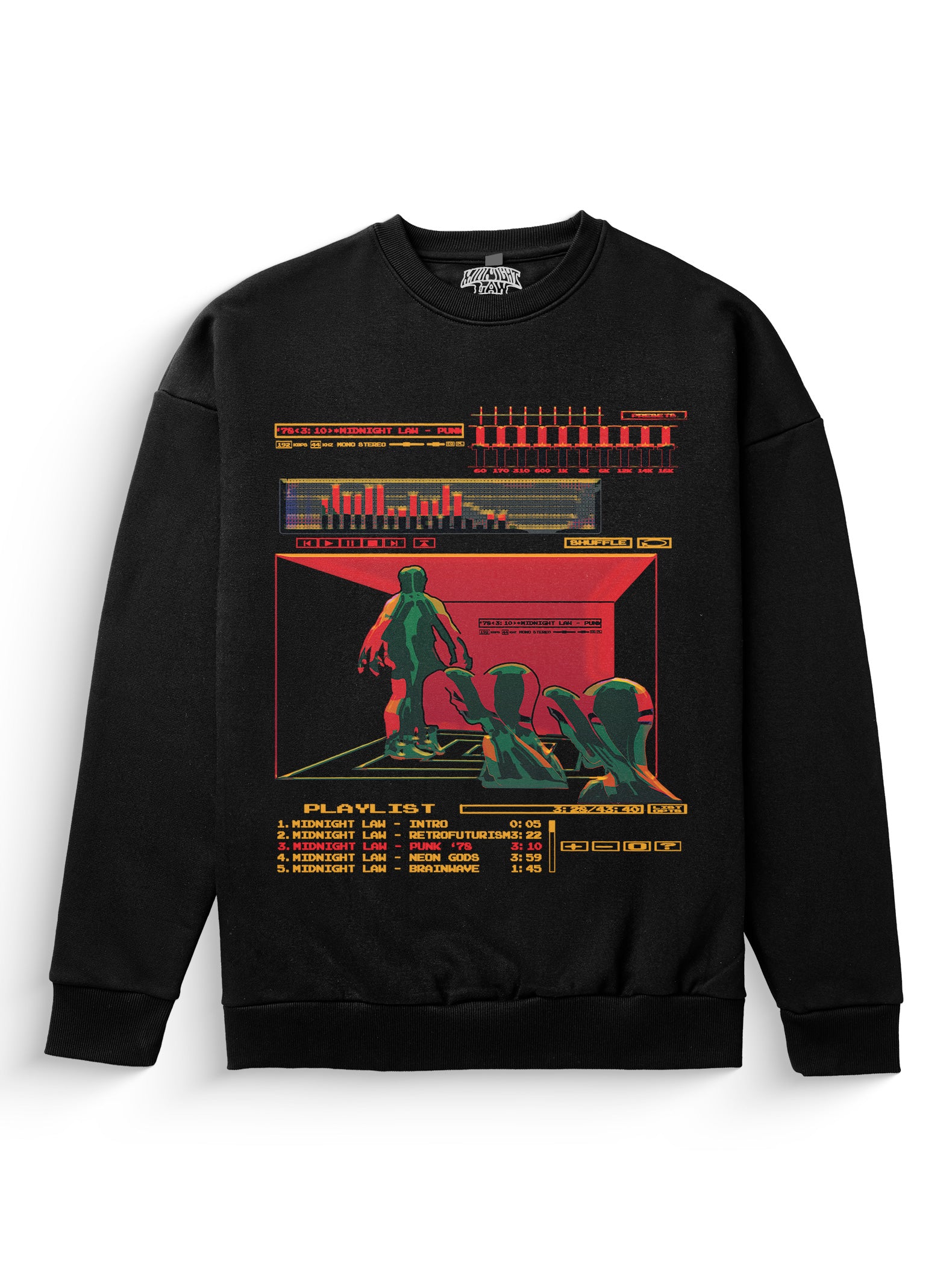 Winamp Heavyweight Sweatshirt [Unisex] - 400 GSM Midnight LAW India